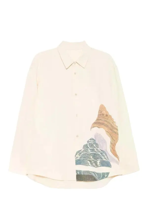 CROQUIS Graphic-printed Shirt - Neutrals