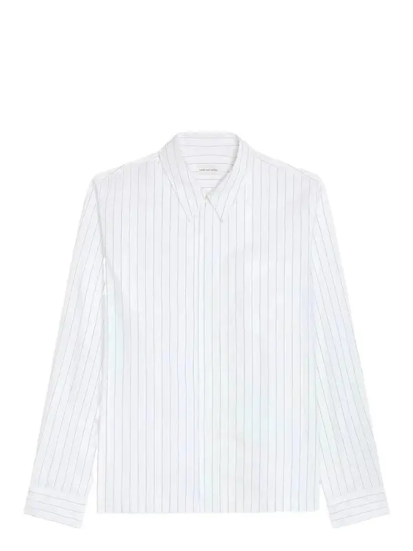 Dries Van Noten Pinstripe Cotton Shirt - White