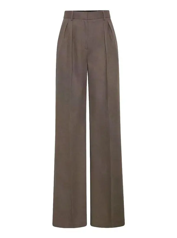 Rebecca Vallance Noah Pleated Trousers - Brown