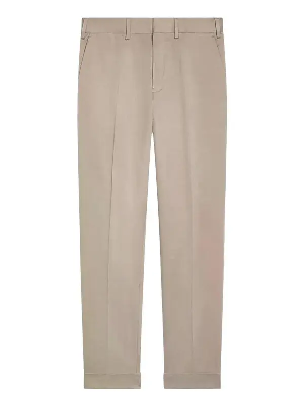 Dries Van Noten Cotton Straight Leg Pants - Neutrals