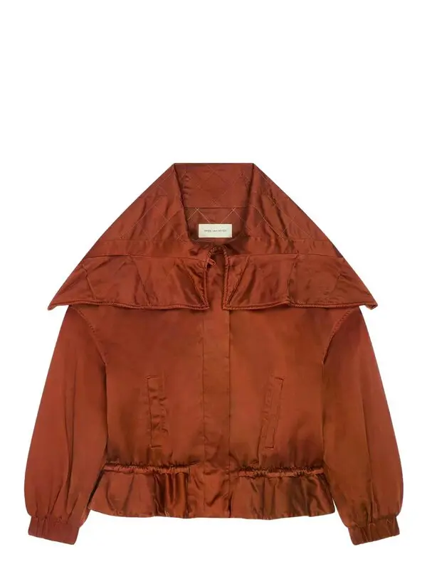 Dries Van Noten Quilted Ruffled Jacket - Brown