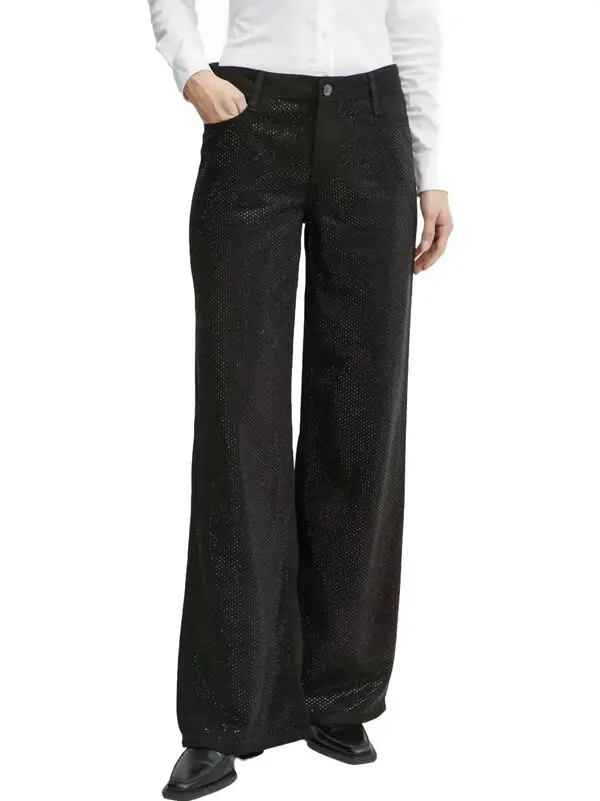 Guess Rhinestone-embellished Trousers - Black