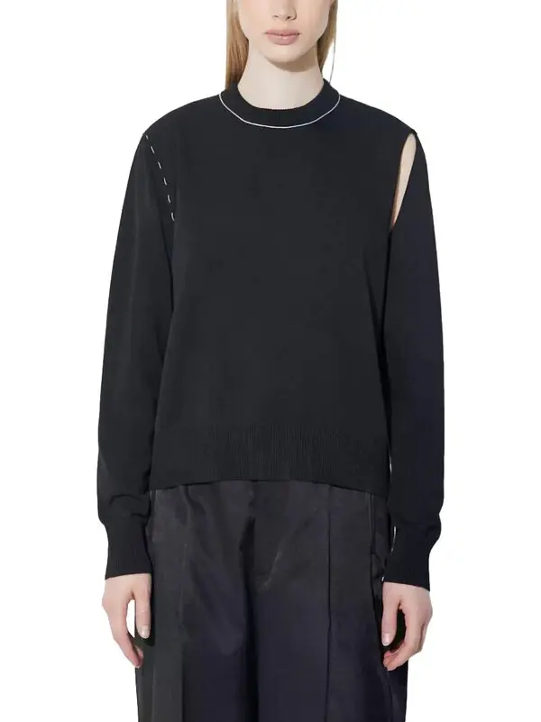 MAISON MARGIELA Cut-out Sweater - Black