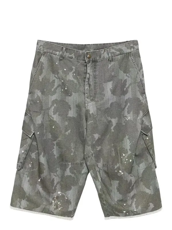 CROQUIS Camouflage-print Shorts - Green