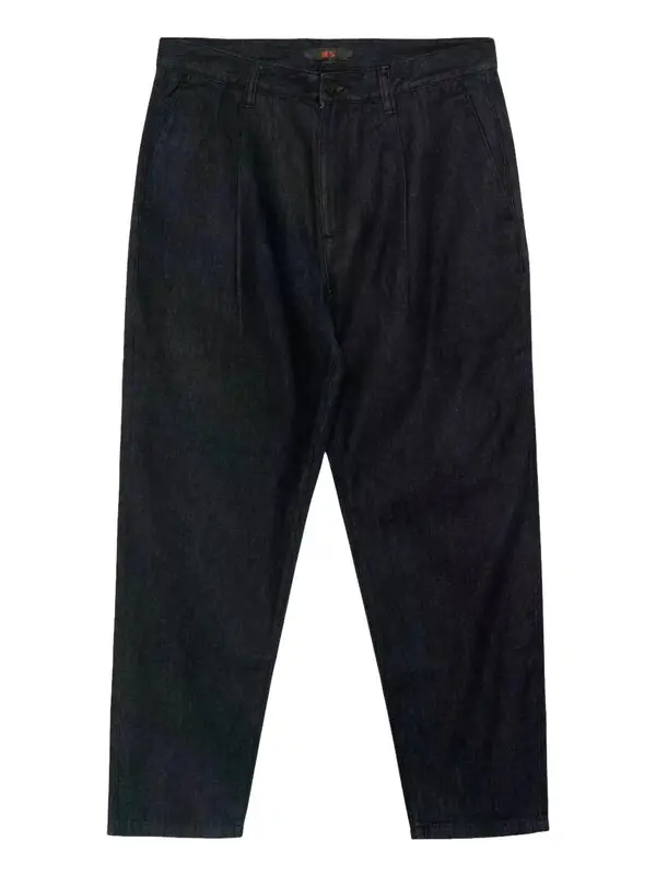 CROQUIS Cotton Tapered Trousers - Blue