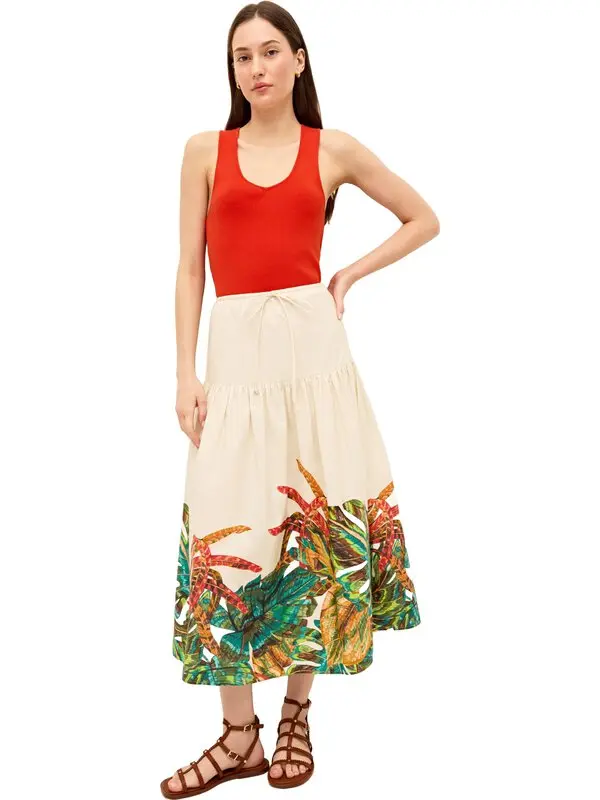 MARIE OLIVER Louise Midi Skirt - Paradise