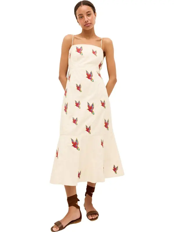 MARIE OLIVER Birdie Embroidered Dress - Flock