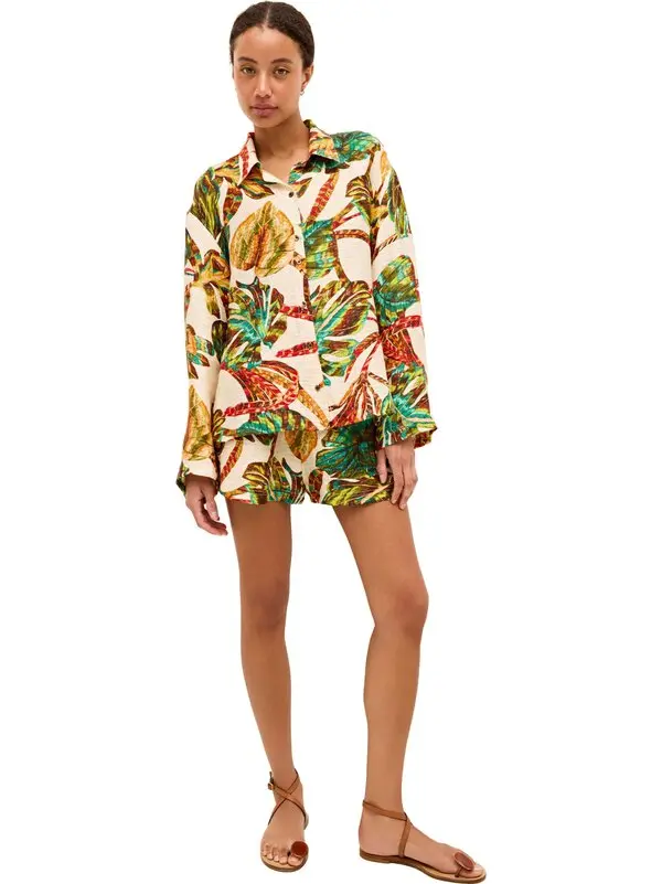 MARIE OLIVER Nico Beach Shirt - Jungle