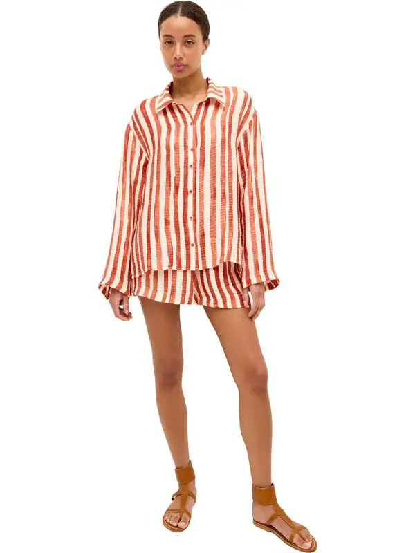 MARIE OLIVER Nico Beach Shirt - Tierra