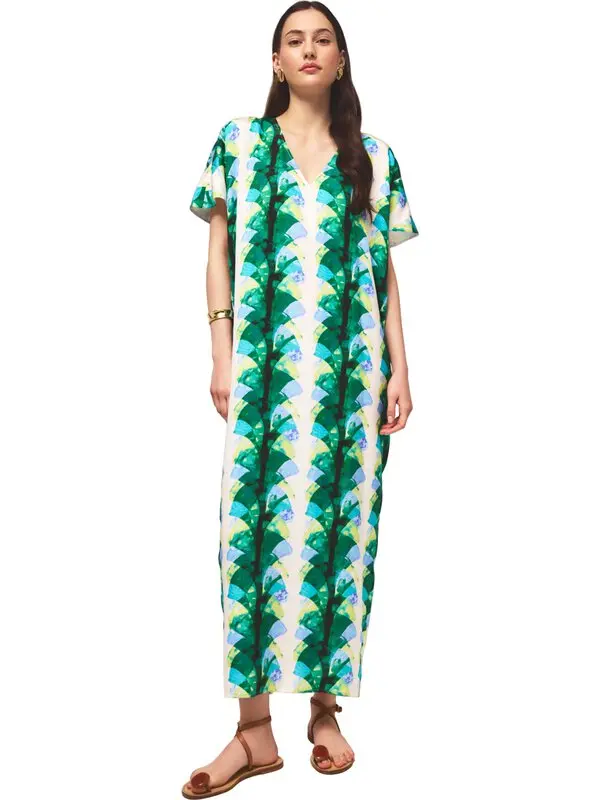 MARIE OLIVER Nina Printed Caftan - Gingko