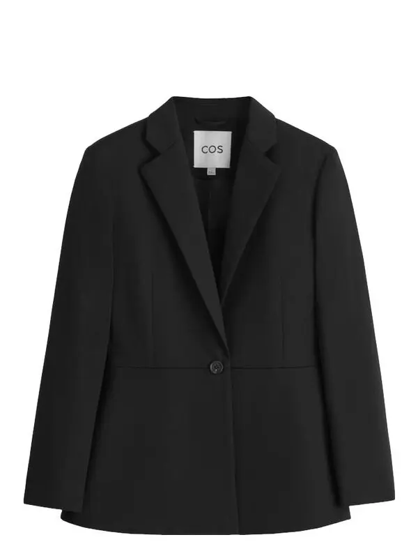 Cos Tailored Peplum Blazer - Black