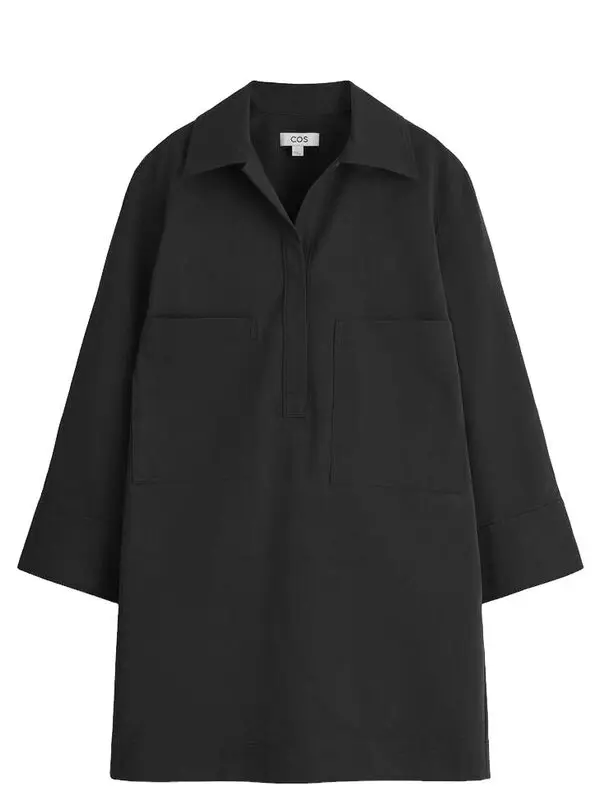 Cos Utility Mini Shirt Dress - Black