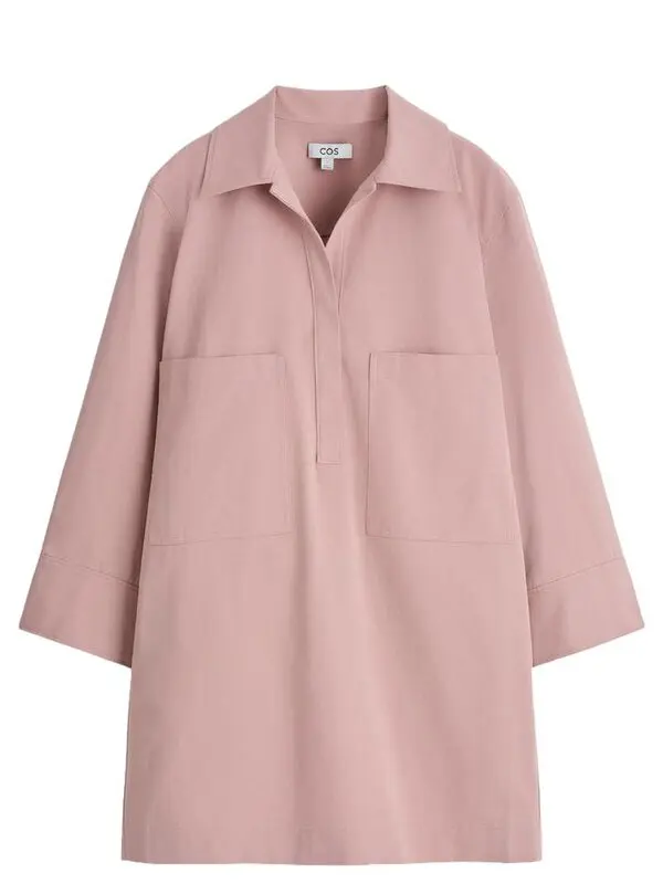 Cos Utility Mini Shirt Dress - Pink