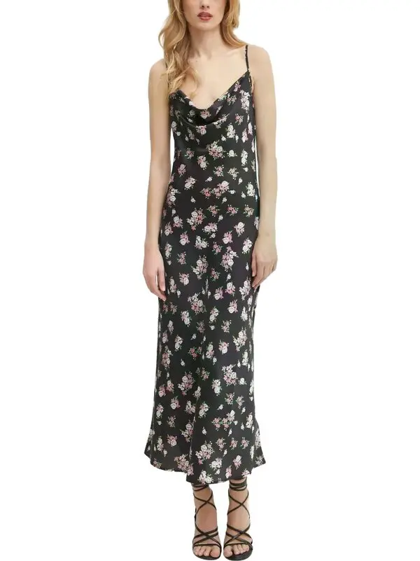 Guess Floral-print Maxi Dress - Black