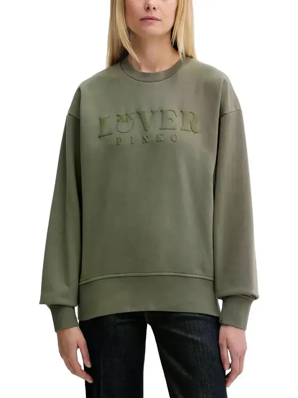 Pinko Embossed Logo Sweatshirt - Green