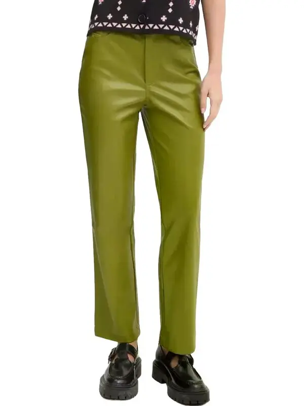 NEVER FULLY DRESSED Embroidered-pocket Trousers - Green