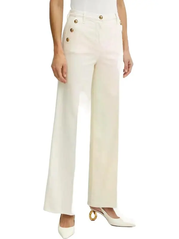 Luisa Spagnoli Aceto Wide Leg Jeans - White