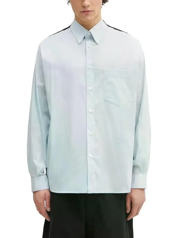 MAISON MARGIELA Panelled Chain-detail Shirt - Blue