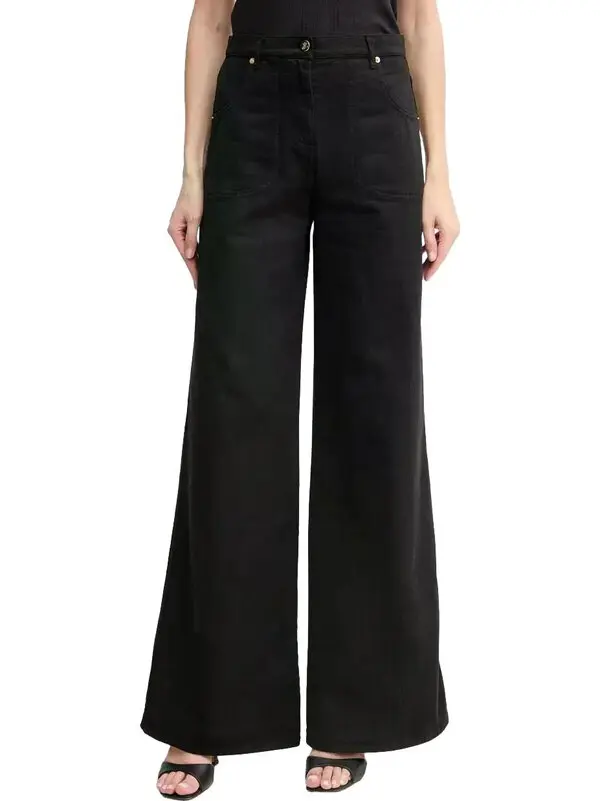 Luisa Spagnoli Logo-appliqué Jeans - Black
