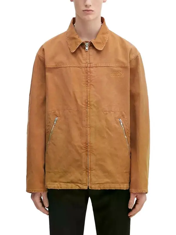 MAISON MARGIELA Zip-up Panelled Jacket - Brown