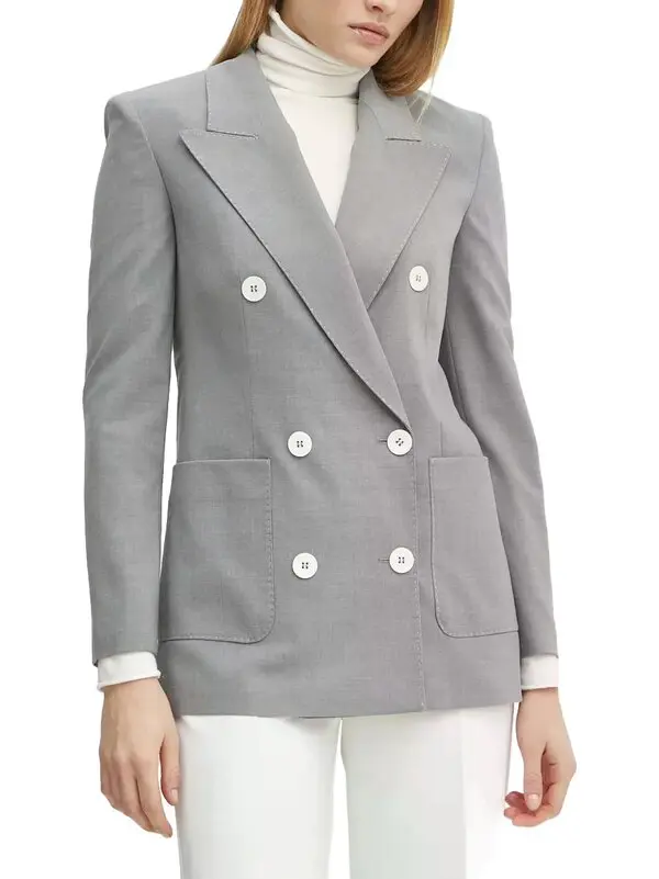 Luisa Spagnoli Double-breasted Blazer - Grey