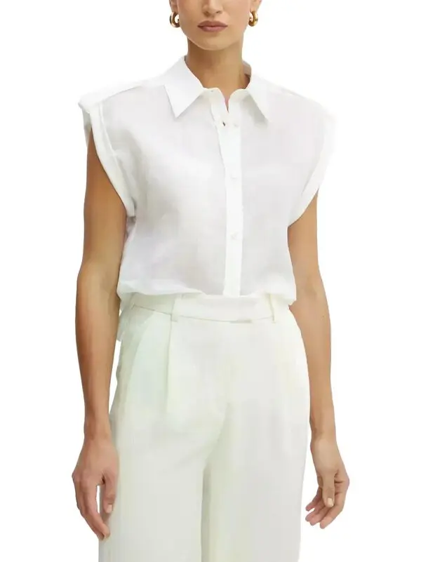 Luisa Spagnoli Cap-sleeve Shirt - White