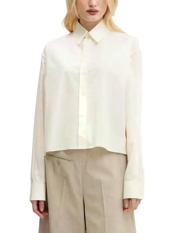 MAISON MARGIELA Striped-panel Shirt - White