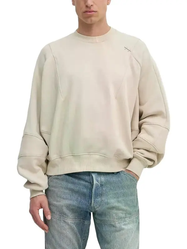 HELIOT EMIL Panelled Crew-neck Sweatshirt - Neutrals