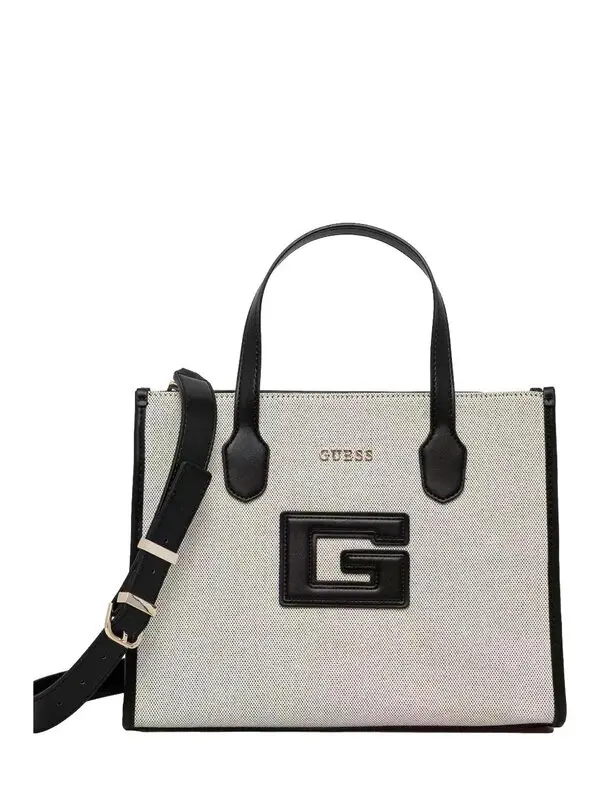 Guess G Status Logo-inscribed Tote Bag - Neutrals