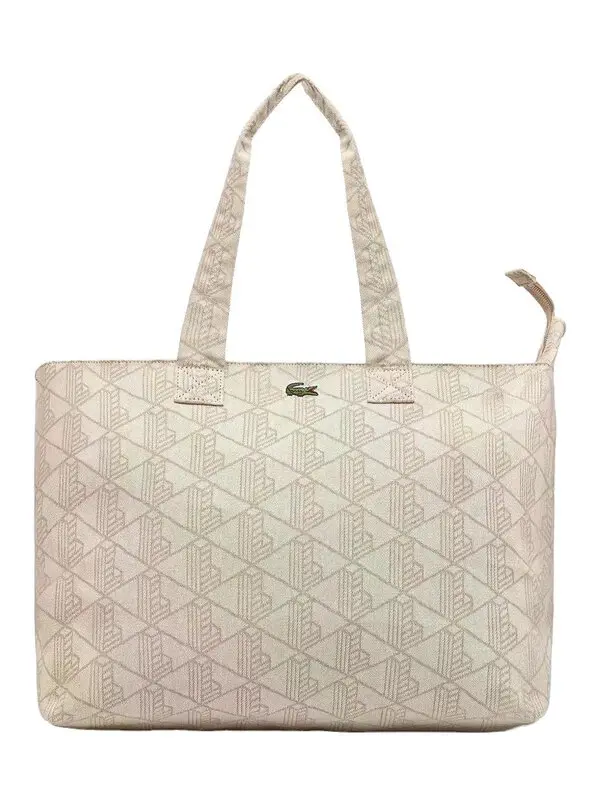 Lacoste Geometric-pattern Tote Bag - Neutrals