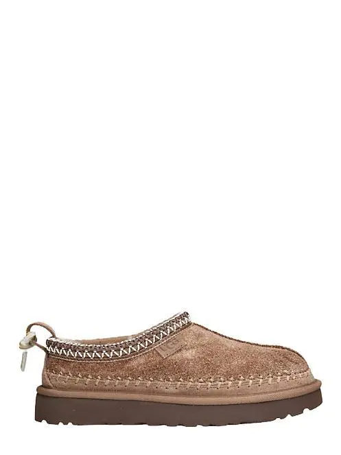 UGG Tasman Sheepskin-lined Suede Slippers - Mid Brown