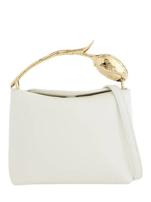 Erdem Bloom Mini Leather Top Handle Bag - Porcelain