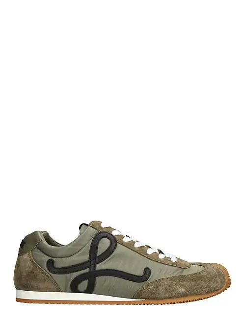 Loewe Ballet Runner 2.0 Nylon And Leather Trainers - Khaki