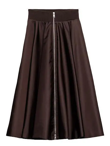 Prada Re-nylon Woven Midi Skirt - Brown