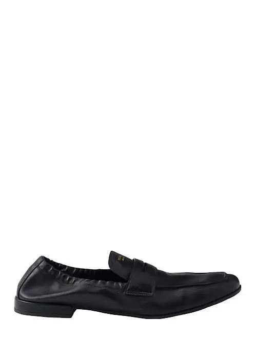 Prada Antiqued Leather Loafers - Black