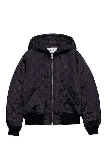 Prada Re-nylon Lightweight Quilted Woven Jacket - Blue