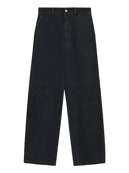 Loewe Anagram Baggy Denim Jeans - Black
