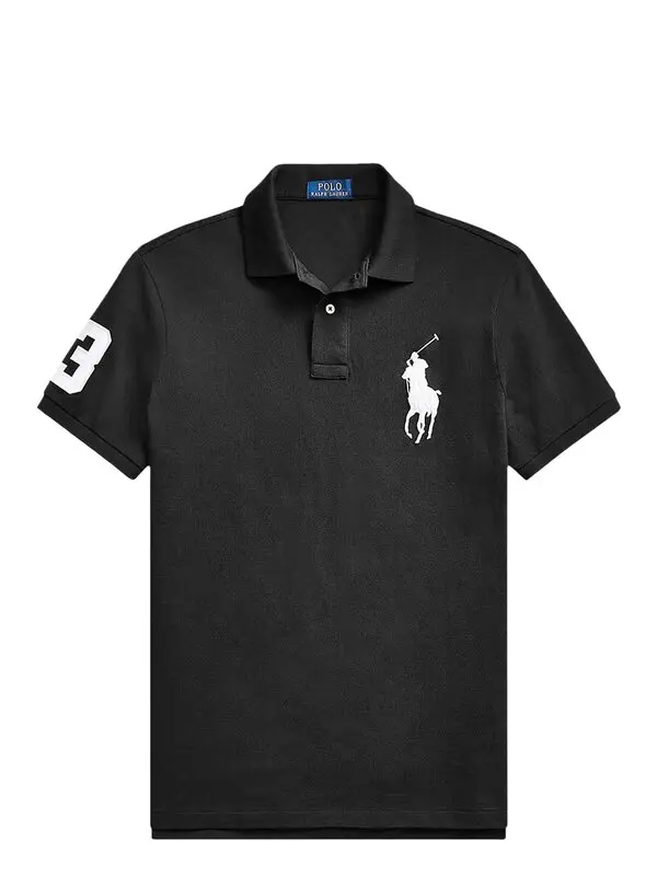 Polo Ralph Lauren Short-sleeve Big Pony Mesh Polo Shirt - Black