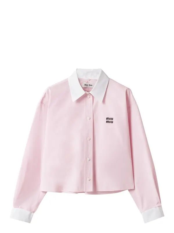 Miu Miu Poplin Shirt - Pink