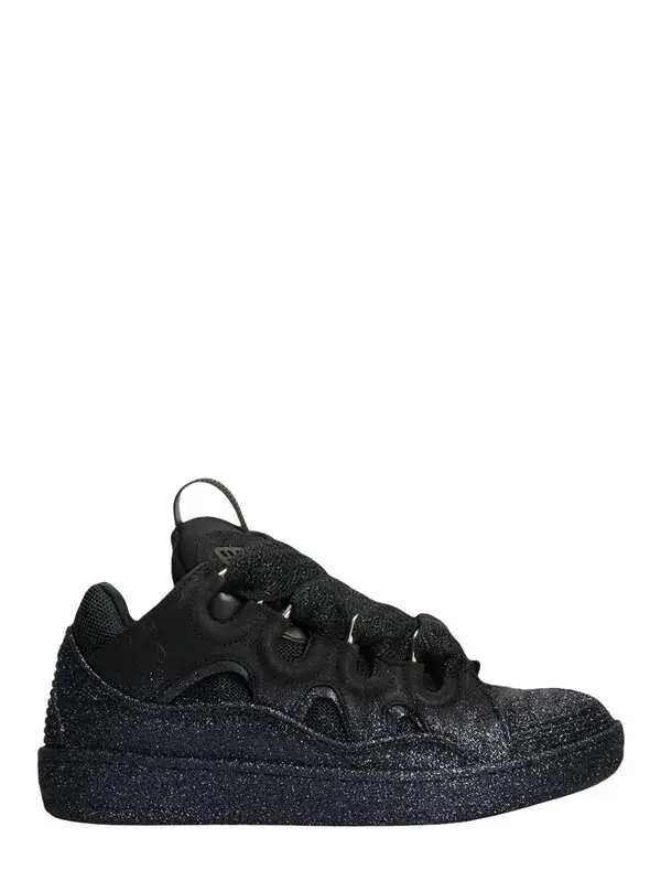 LANVIN Curb Glitter Sneakers - Black