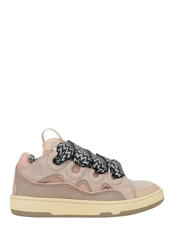 LANVIN Curb Glitter Sneakers - Pink