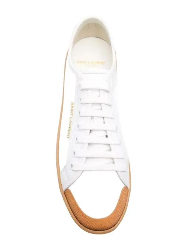 Saint Laurent Gym Leather Low-top Sneakers - Blanc Optique