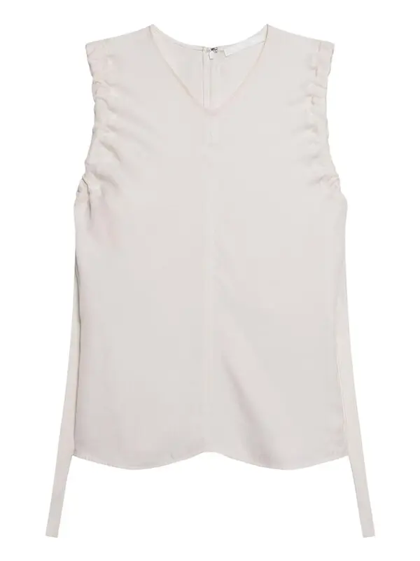 Helmut Lang Ruched Sleeveless Top - Ivory - C05