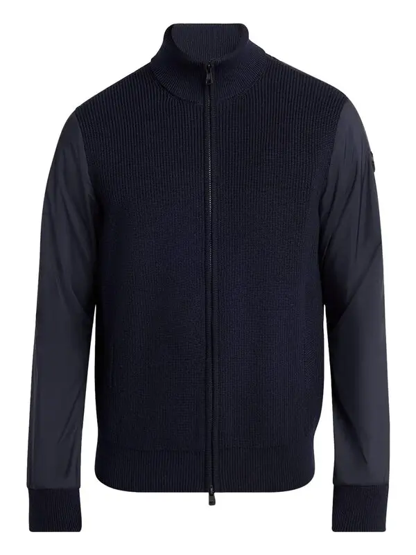 Moncler Chinon Ribbed Full-zip Jacket - Blue