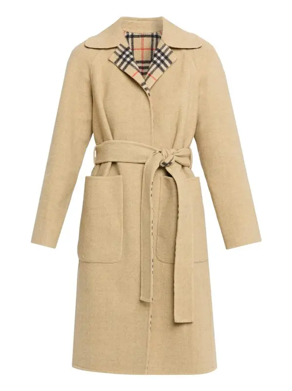 Burberry Tunbridge Wrap Coat - Sand Ip Check
