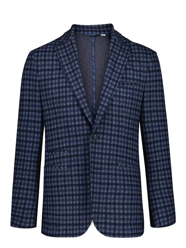 Robert Graham Marvin Tattersall Knit Sport Coat - Navy