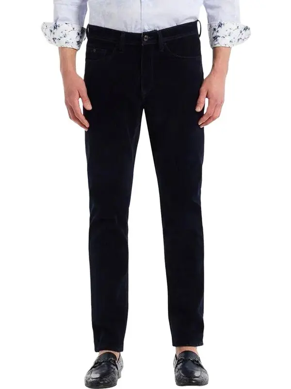 Robert Graham Celestial Velvety Slim Five-pocket Pants - Dkblue