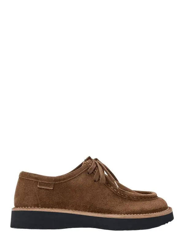 Loewe Faro Suede Lace-up Derby Shoes - Brown