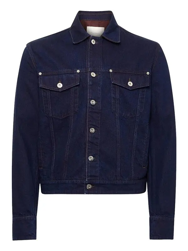 JW Anderson Turn-up Cuff Trucker Jacket - Blue/red