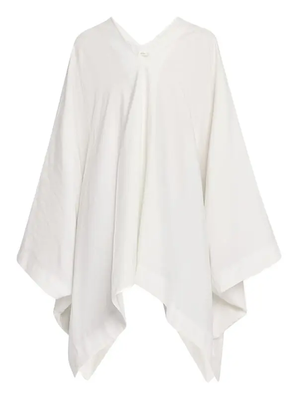 THE ROW Cedar Handkerchief Poncho Top - Off White